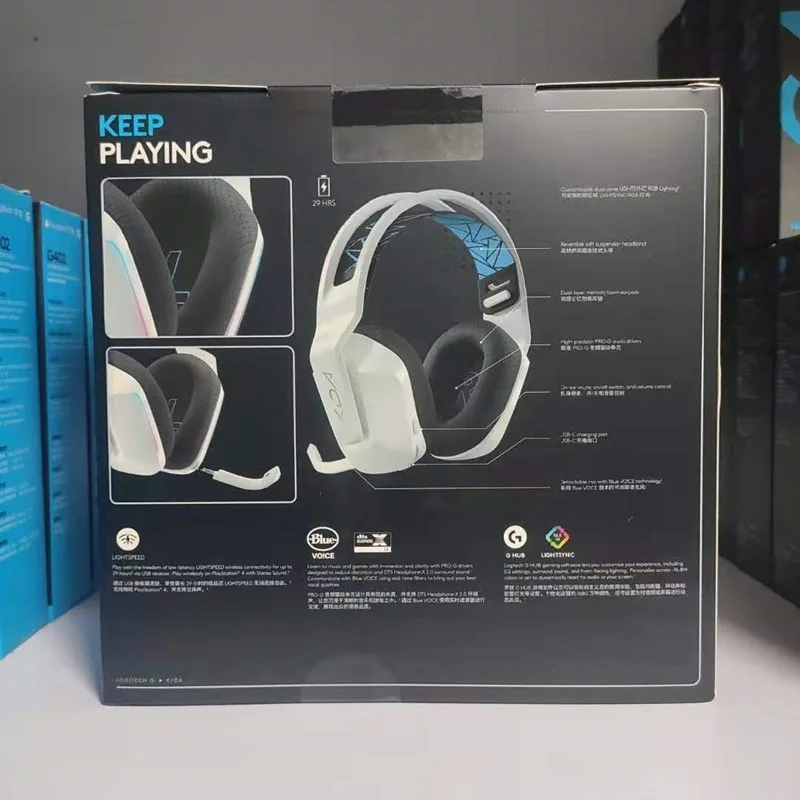 Logitech Kda G733 Lightspeed Wireless Headphone Rechargeable Dts X2.0 7 ...