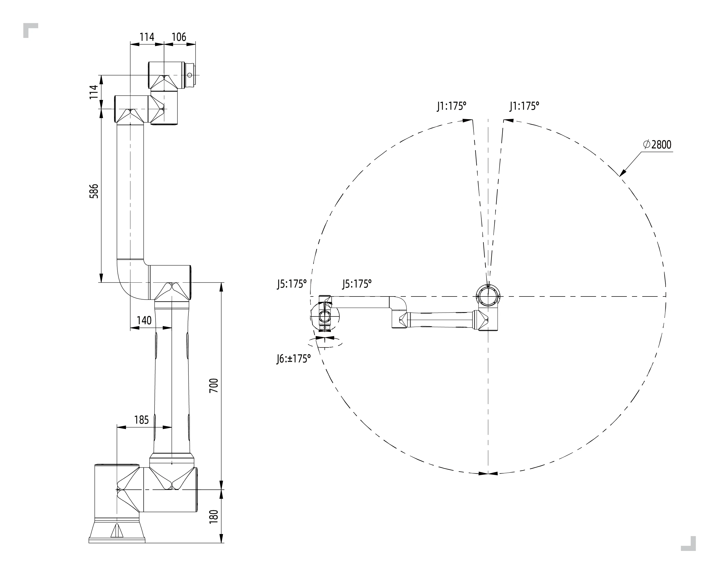FR10 6-axis Intelligent Robotic Arm with 10kg Payload and 1400mm Reach ...