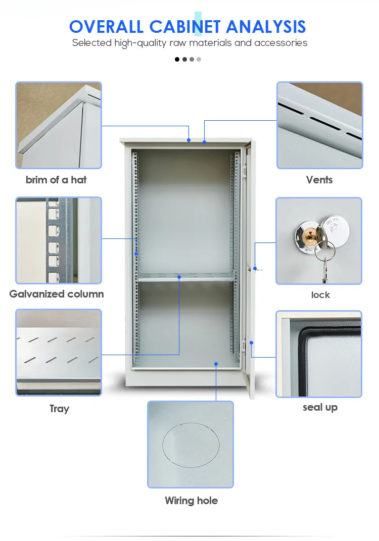 Outdoor Rainproof Cabinet Floor /wall Mount Cabinet 6u 9U 12U 15U 18U ...