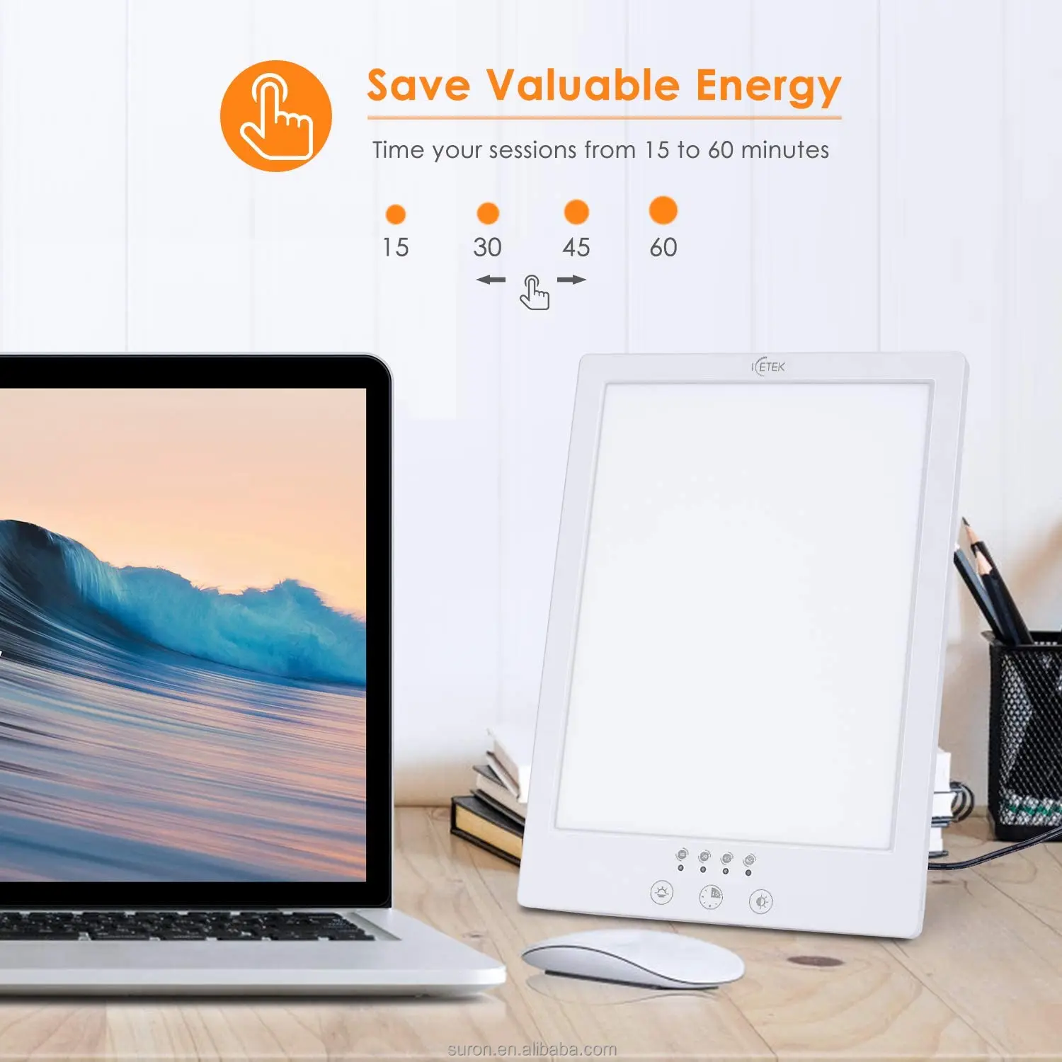 10000lux Sunlight Daylight Lamp Antidepressant Sad Light Therapy Lamp ...