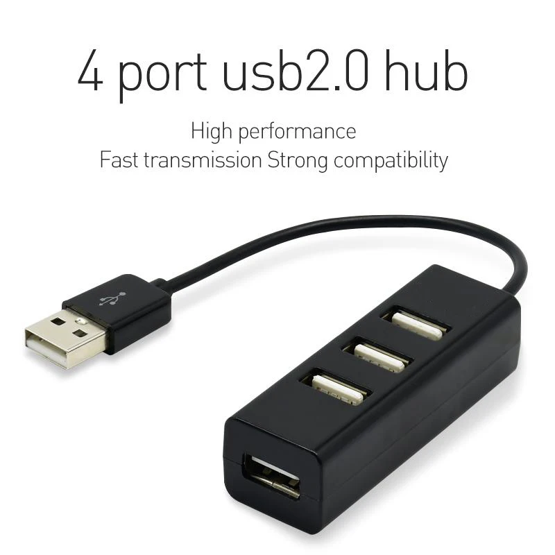 Usb Splitter Expander Usb 2.0 4 Port Hub Adapter For Pc Laptop Computer ...