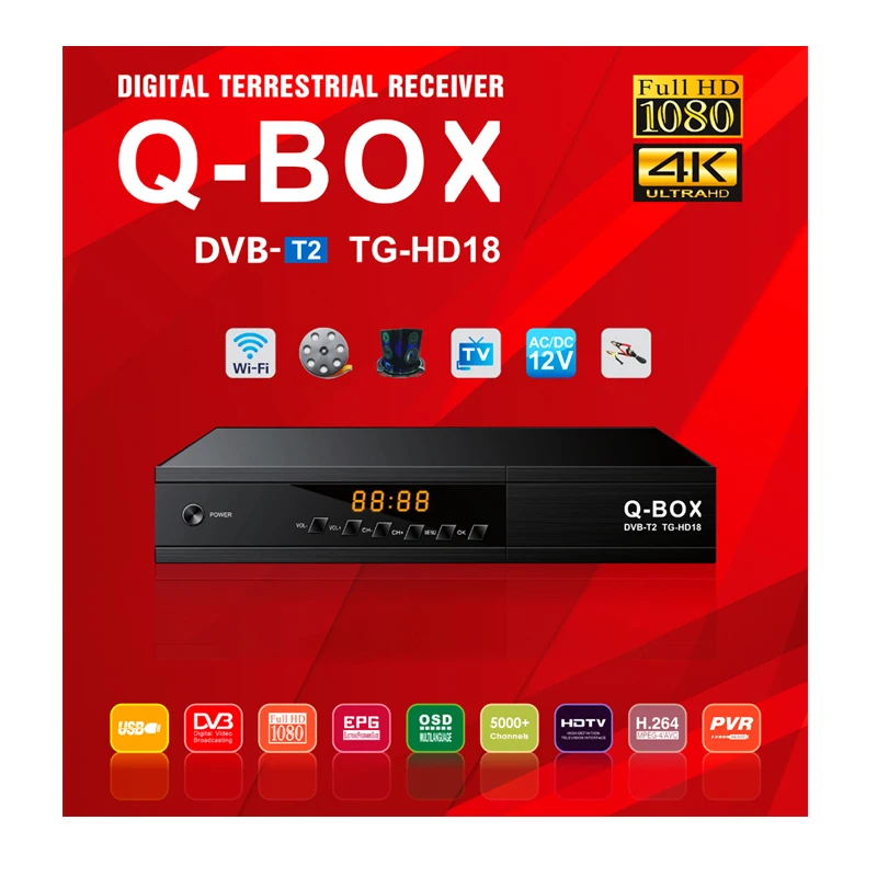 Q-box Tg-hd18 Satellite Tv Receiver Decoder In African Dvb T2 Set Top ...