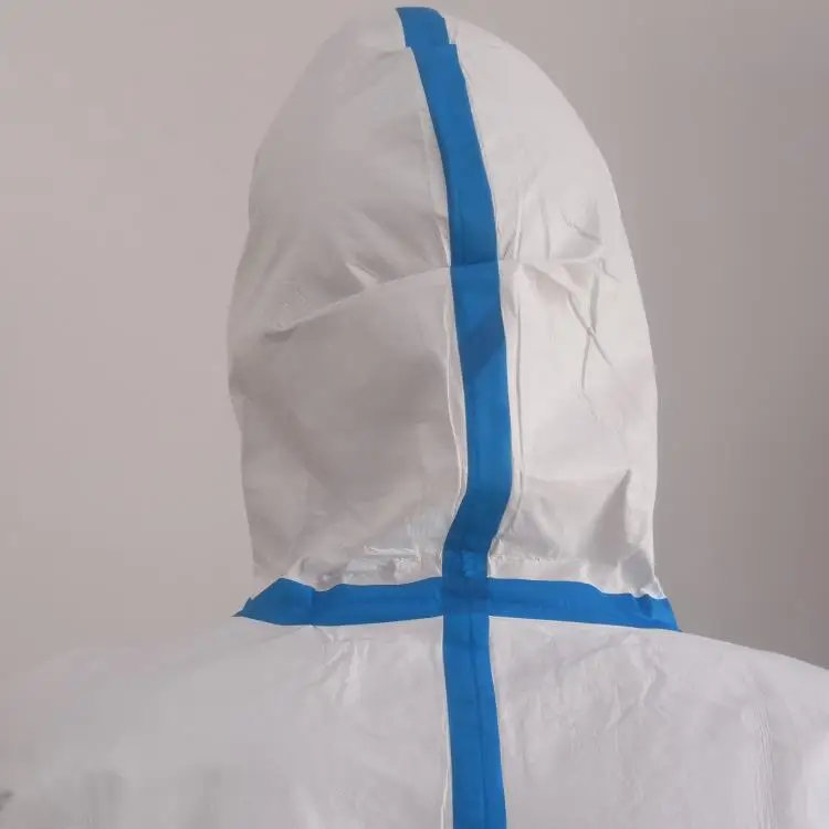 Manufacturer supply EN14126 disposable coverall protective body suit of ...