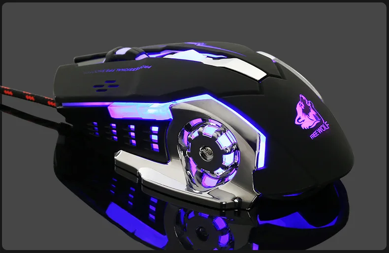 V5 USB Wired Gaming Mouse - 4000 DPI LED Optical Mouse