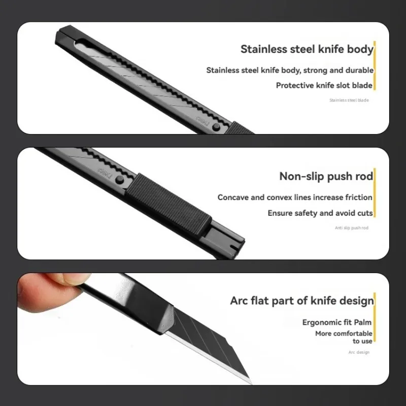 Deli TD201 Black Blade SK5 Utility Knife 2 Pieces / SK5 Black Blade 30 ...