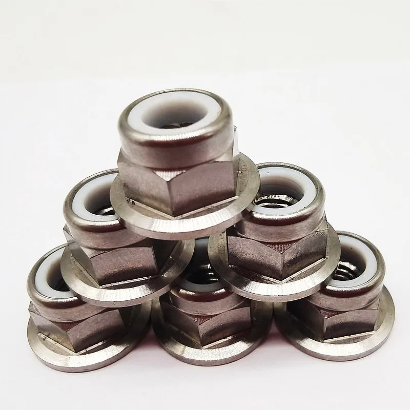 M3 M4 M5 M6 M8 Titanium Alloy Nylon Insert Self-lock Nuts Hex Flange ...