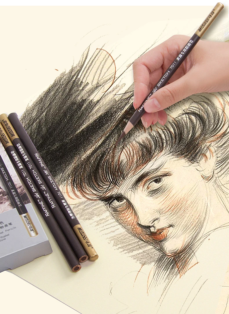 Marco Drawing Art Student Sketching Highlighted Charcoal Soft Medium ...