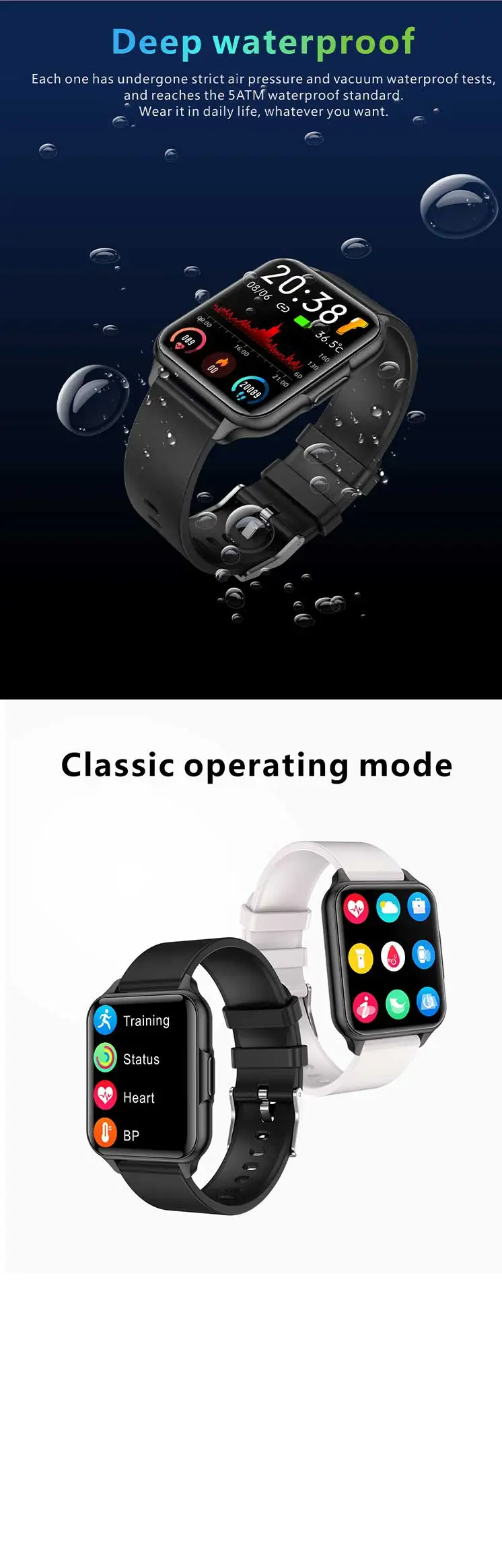 Waterproof Android Q26 PRO Smart Watch - Fitness & Style