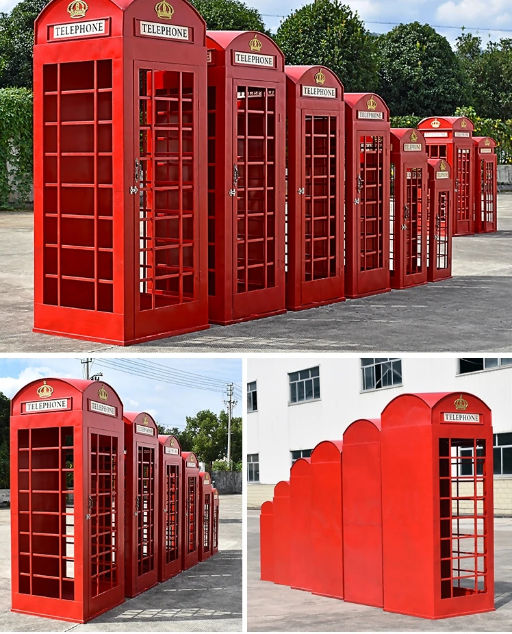 Telephone Booth Prop with Artificial Flowers for Weddings