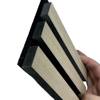 Office Studio Wooden Slatted Sound Absorbing Proofing Boards Ceiling ...