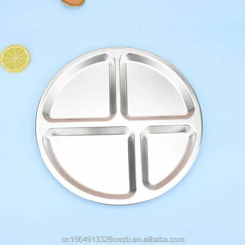 Fat Loss Dinner Plate 316 Stainless Steel Round Children's Dinner Plate ...