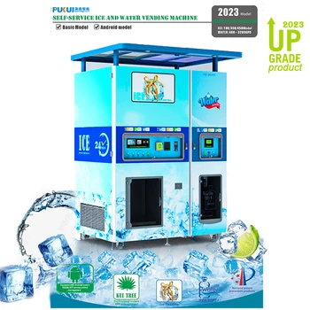 Automatic Combined 800gpd Water 450kg Cube Ice Vending And Water Vendo ...
