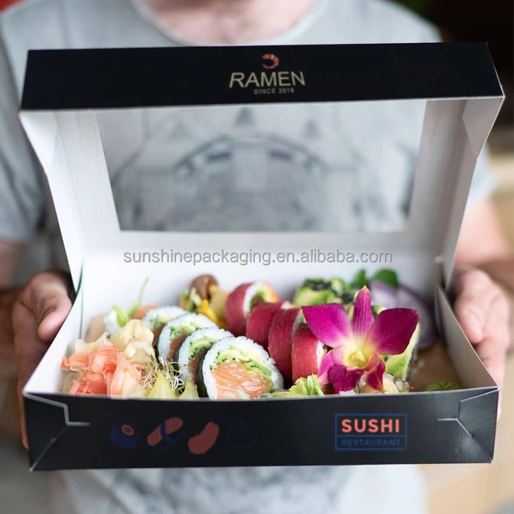 Custom Luxury Magnetic Paper Sushi Takeaway Box Packaging