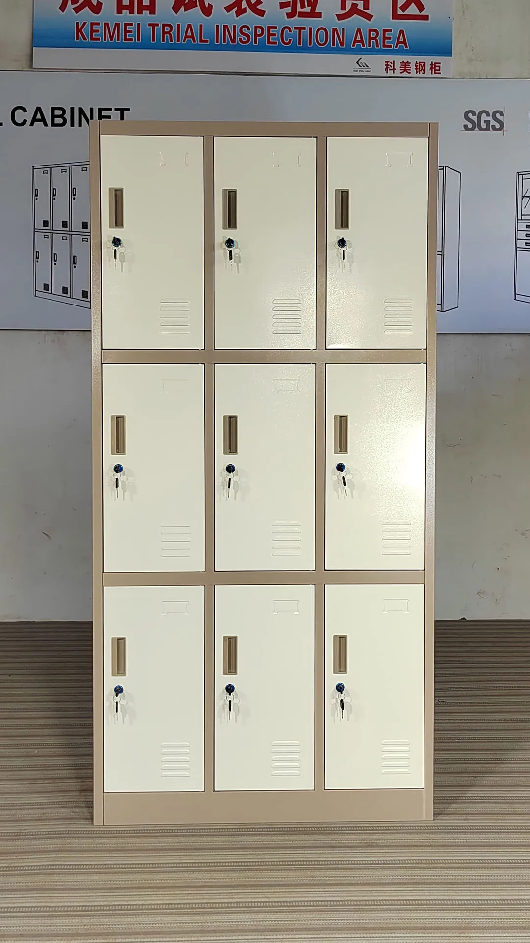 Metal Cube Locker Steel 9 Door Metal Storage Cabinet Iron Cabinet ...