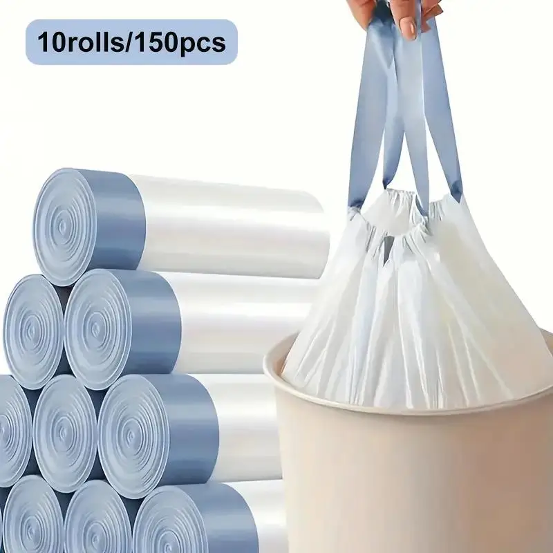 150 Ultra Thick Leak-Proof Drawstring Biodegradable Garbage Bags Heavy ...