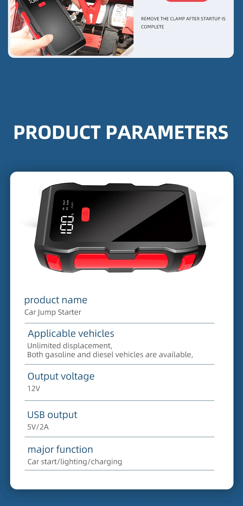 Car Emergency 6000A Jumper Portable Powerbank - Reliable Battery Booster