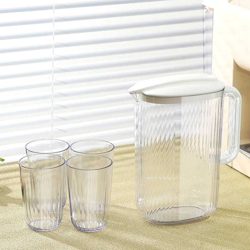 2000ml Jug Juice Coffee Lemon Hot Cold Water Pots & Kettles Cups ...
