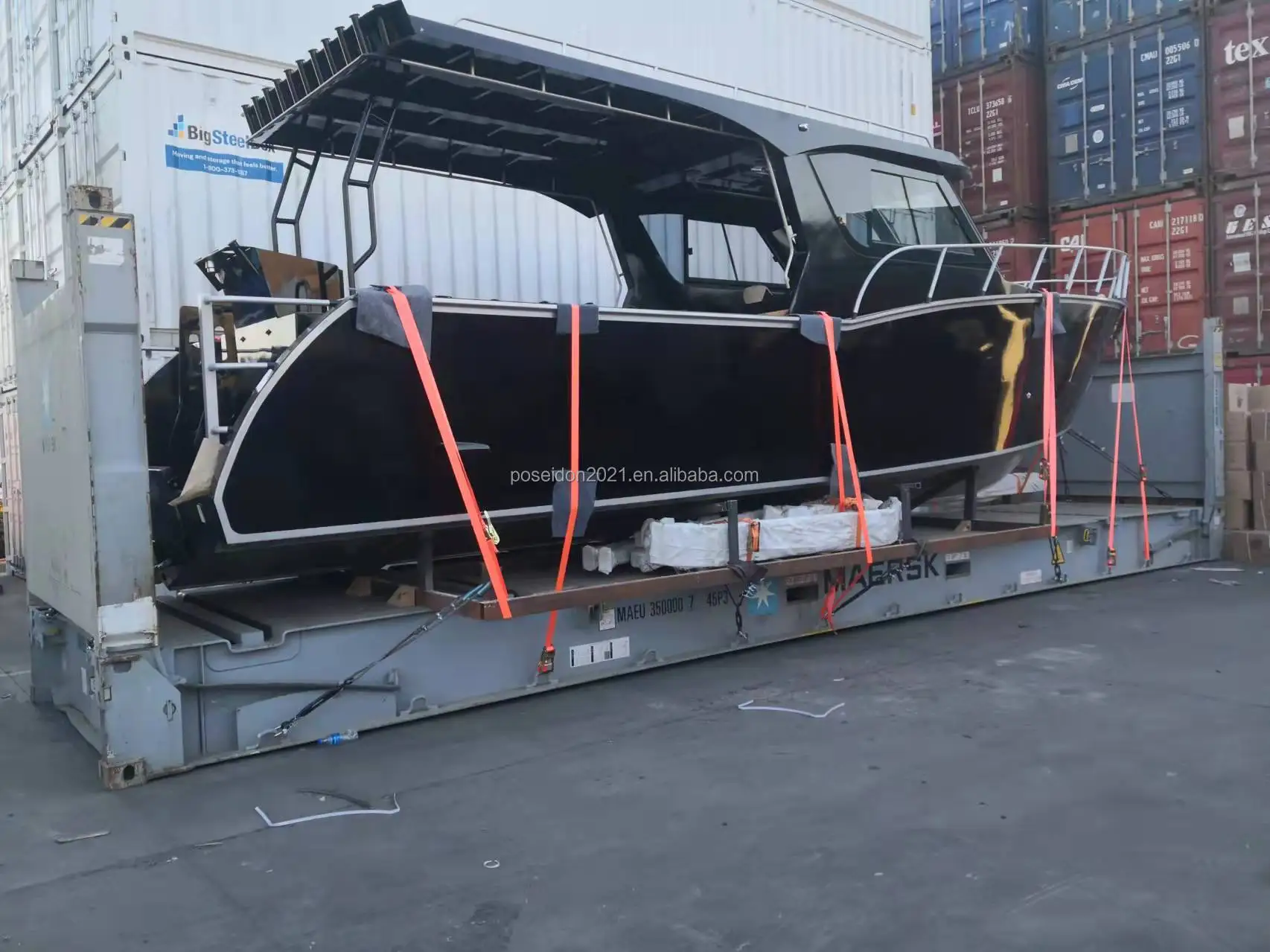 11m Walkaround Fishing Boat with Outboard Engine Aluminum Center Cabin ...