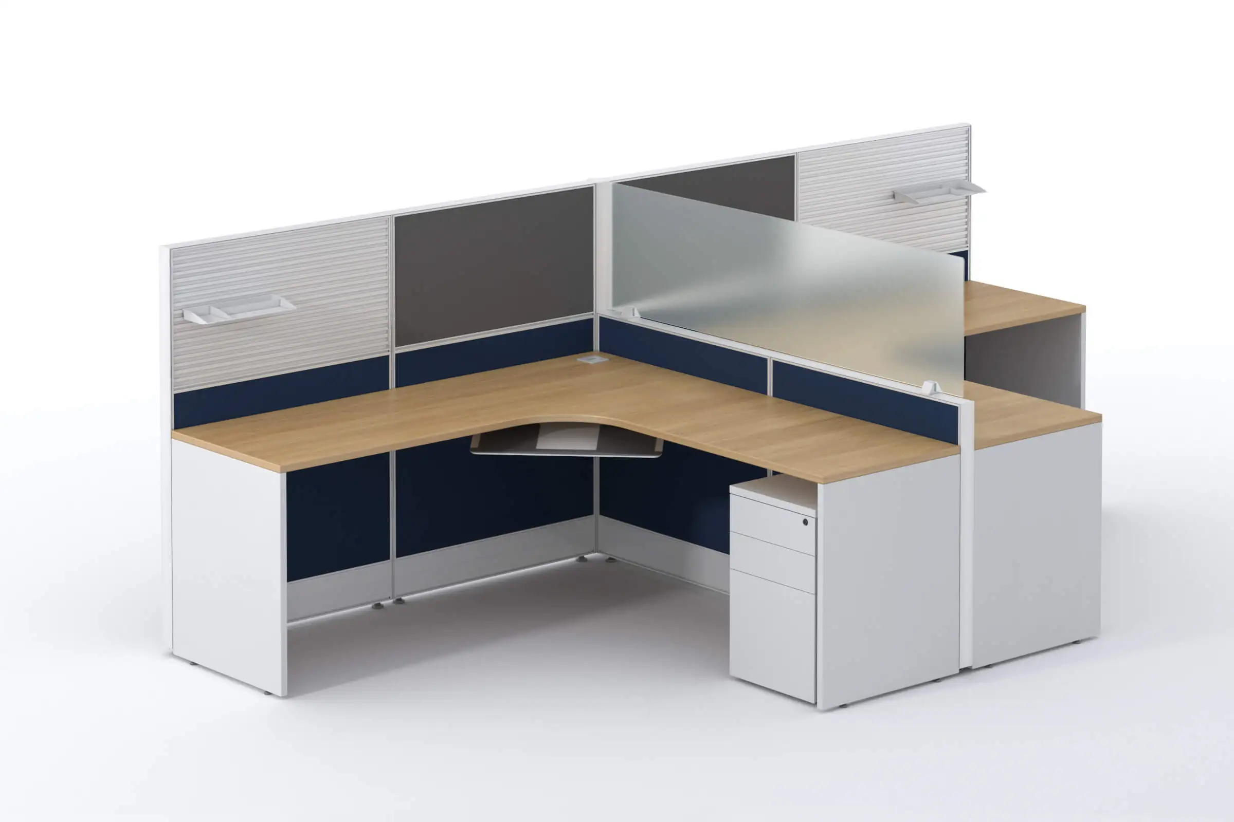 Office Workstation Aluminium Profile Modern Office Table 4 Seater ...