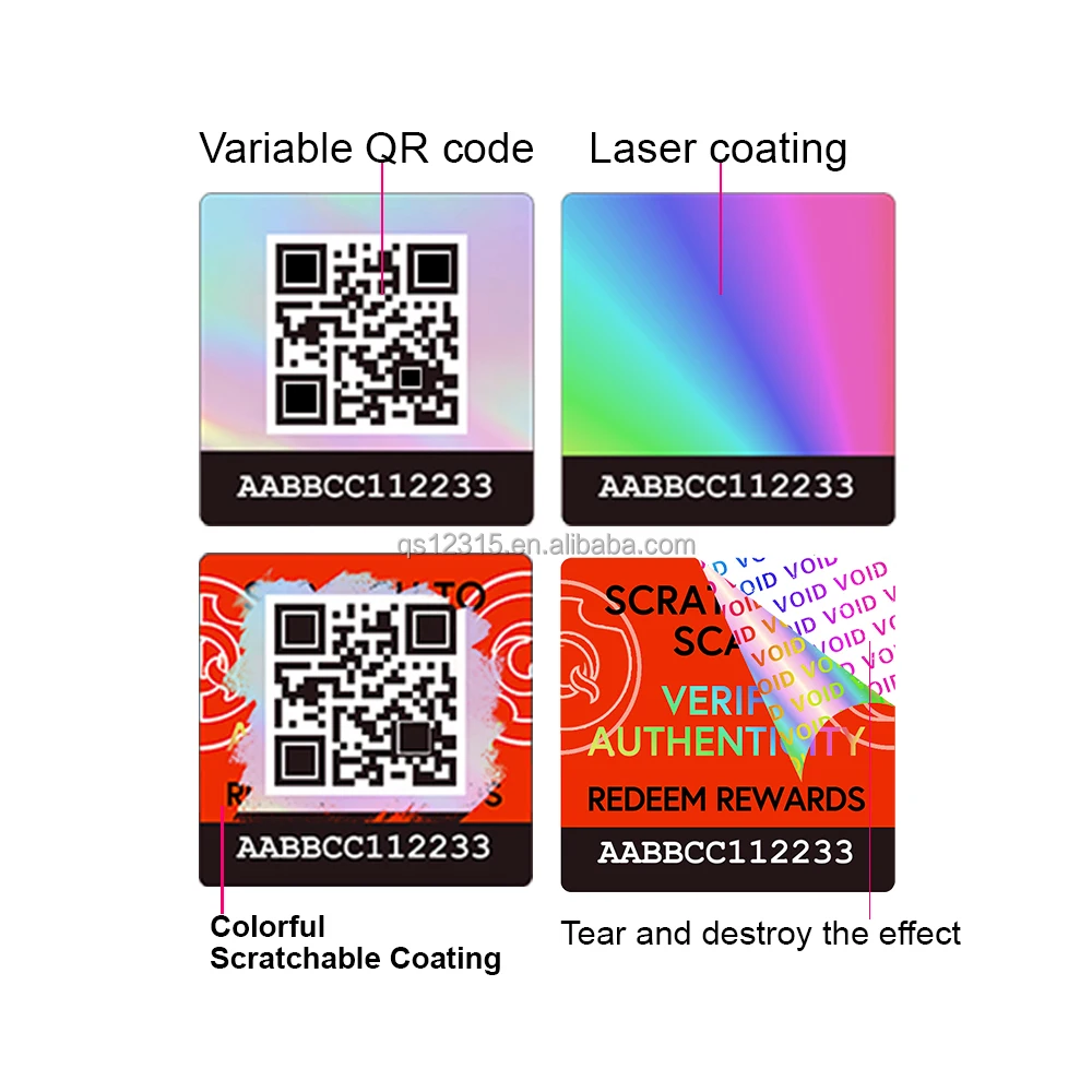 Custom Barcode Label Product 3d Scratch Off Qr Code Labels Roll Unique ...