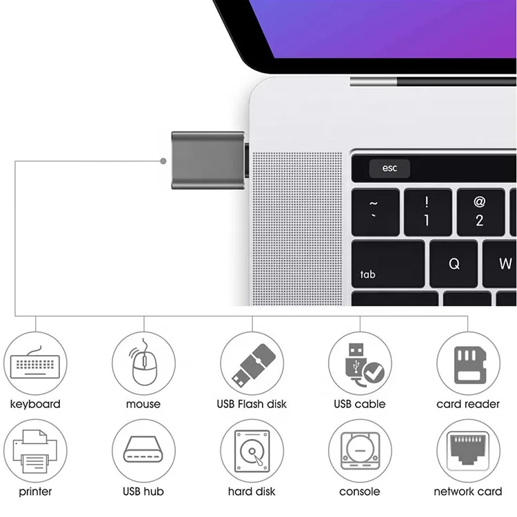 Data Transfer Usb Type C Male To Usb 3.0 Female Adapter Connector ...