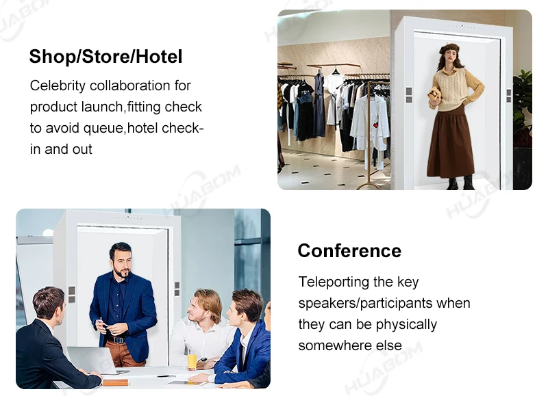 75 86 Inch Human Size Interactive Holobox Transparent Lcd Showcase ...