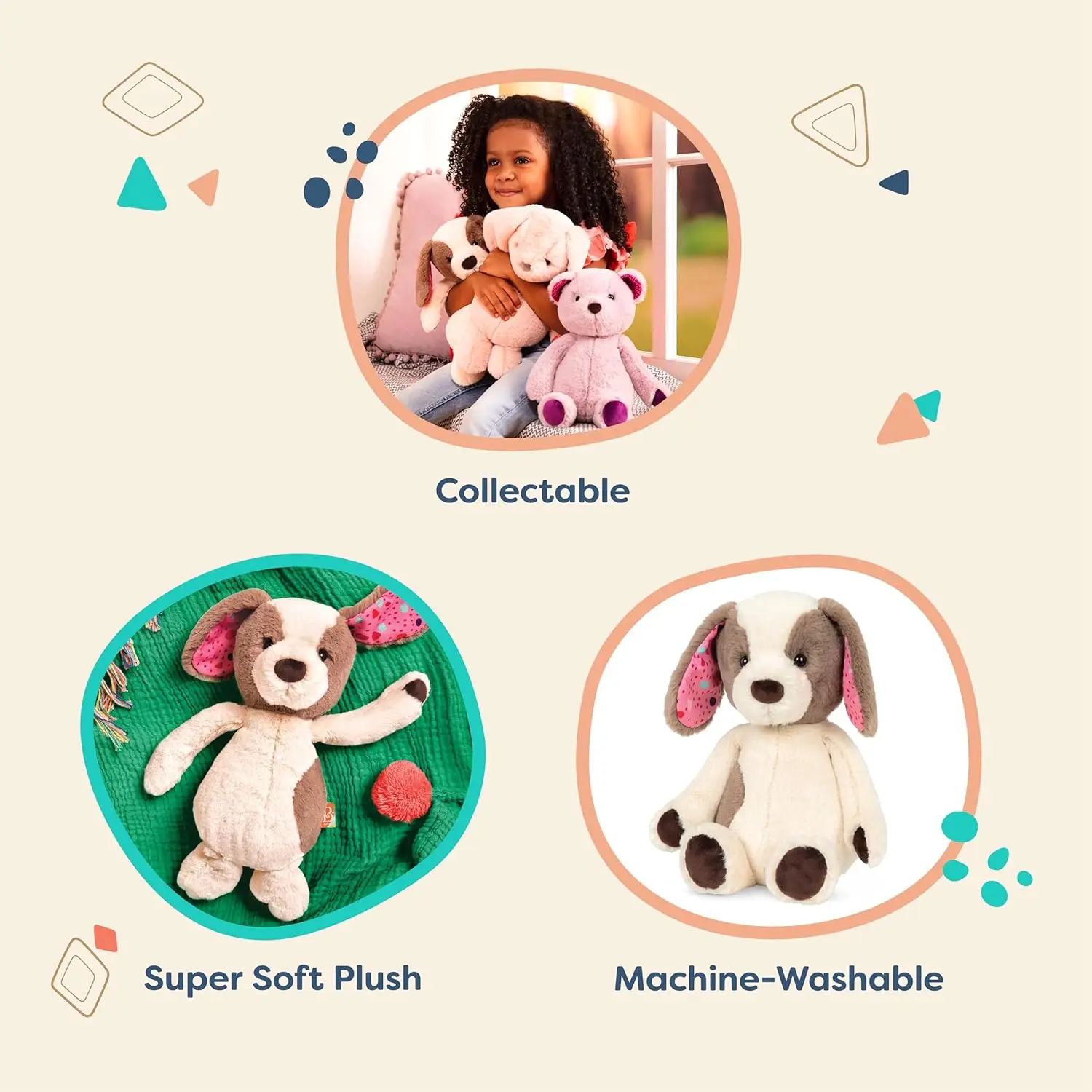 12" Plush Dog Huggable Dog Stuffed Animal Toy Soft & Cuddly Plush Puppy ...