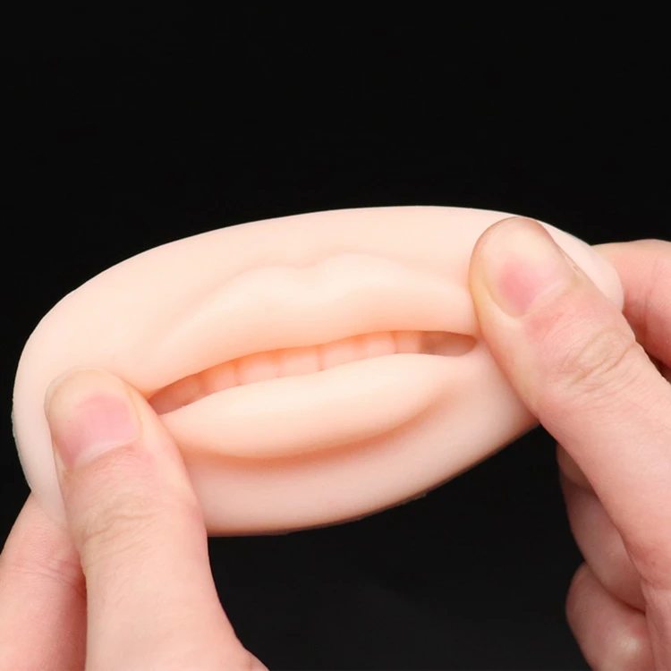 3D Open Mouth Lip Silicone - Realistic Tattoo Practice Skin