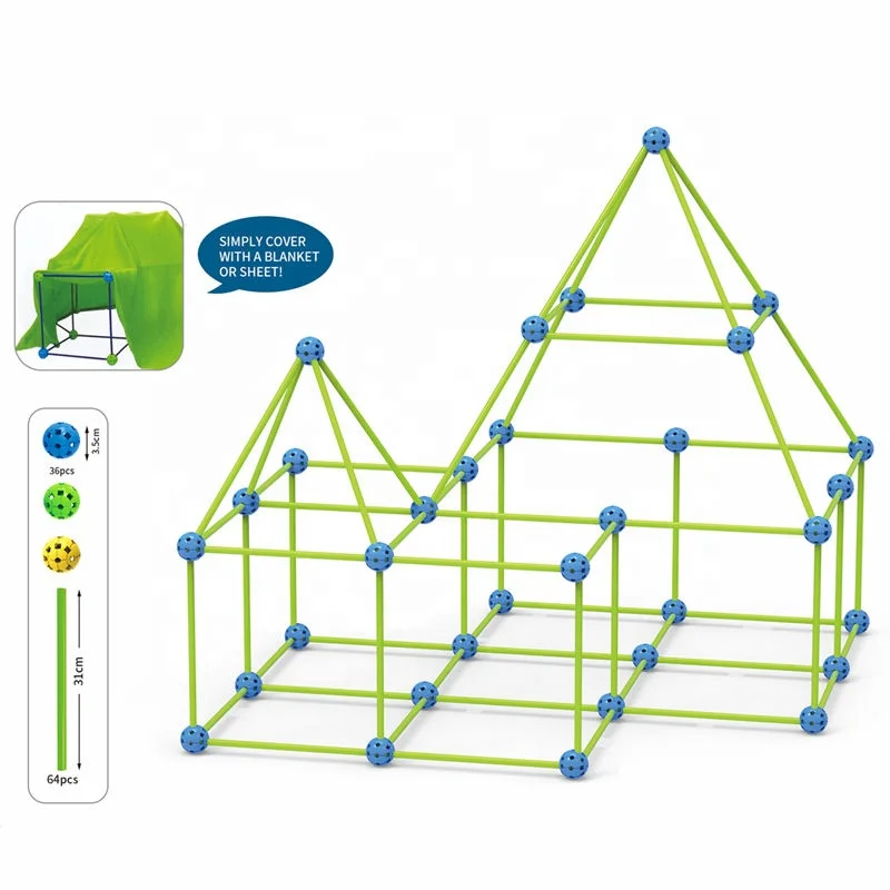 Samtoy 100 Pcs Diy Tent Stem Glow Construction Blocks Model Building ...