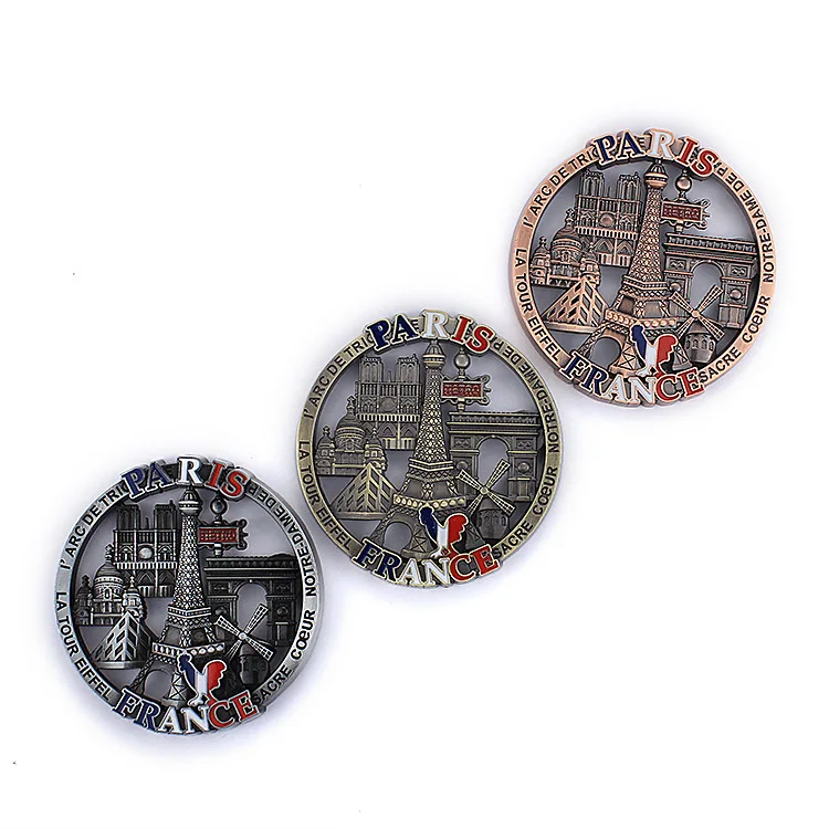 Paris France Custom Design Metal Fridge Magnet Promotional Zinc Alloy ...