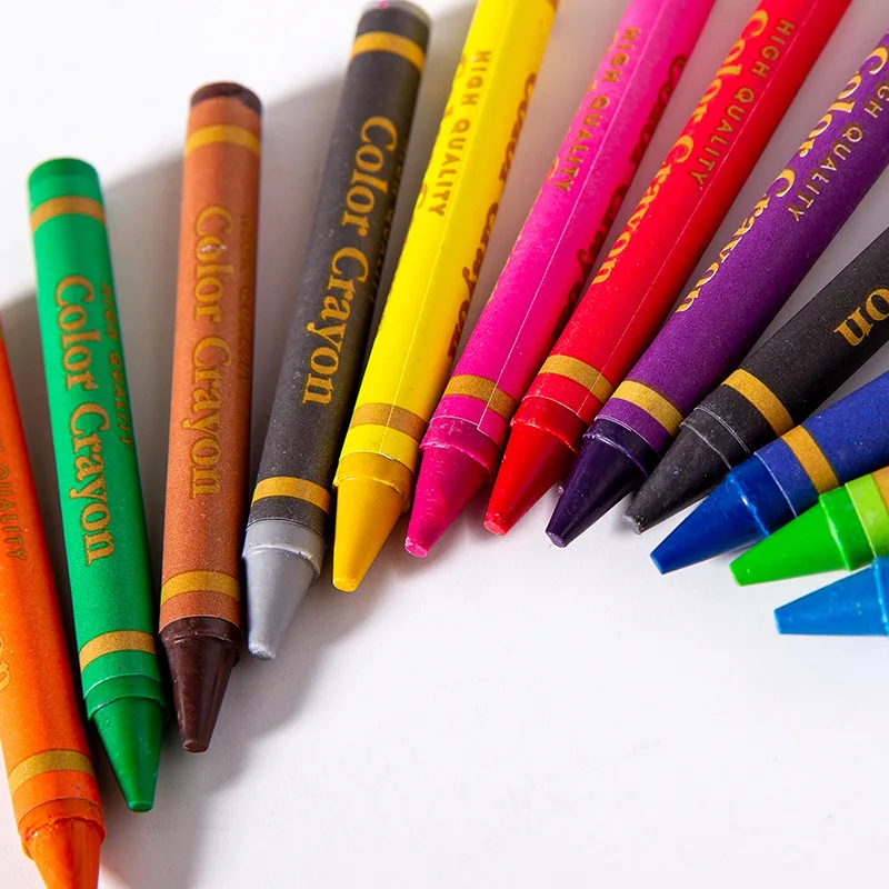 Crayons De Couleurs Custom - 24 Vivid Colors for Kids