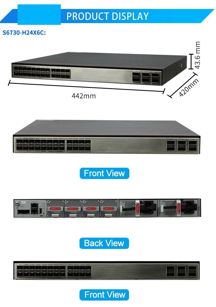 Ftth Network Switch S6730-h24x6c 24 Port 100g License S6730-h24x6c Ac ...