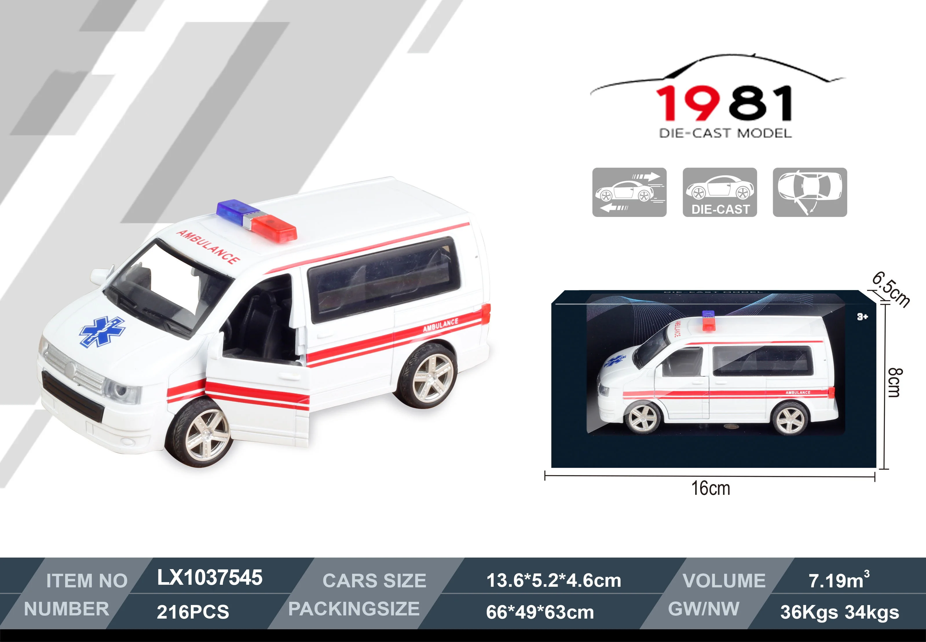 Kids Vehicle Toys Lights Car Model Die Cast Children Trucks Diecast ...