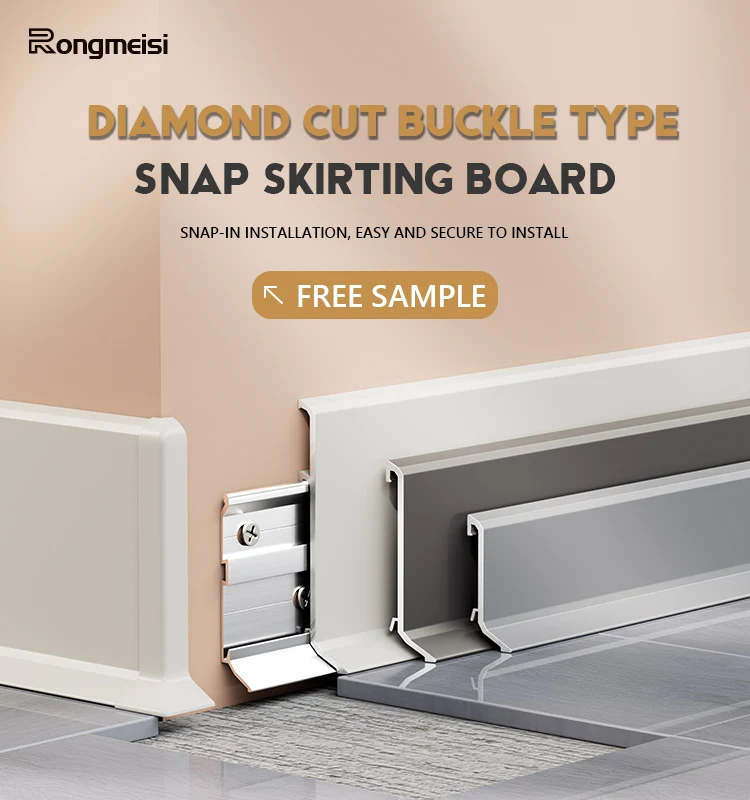 Aluminium Skirting Base Board Wall Baseboard Metal Aluminium Skirting ...