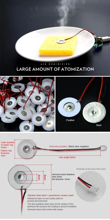 Ultrasonic Mist Maker Humidifier Module 5v Atomizer & Essential Oil Oem