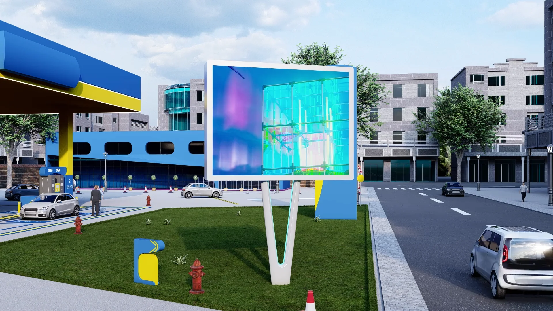 Street Digital Mega Advertising P4 Led Display Mupi Advertising Totem ...