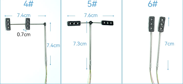Model Train Railway 1:87 HO Scale Railroad Traffic Lights