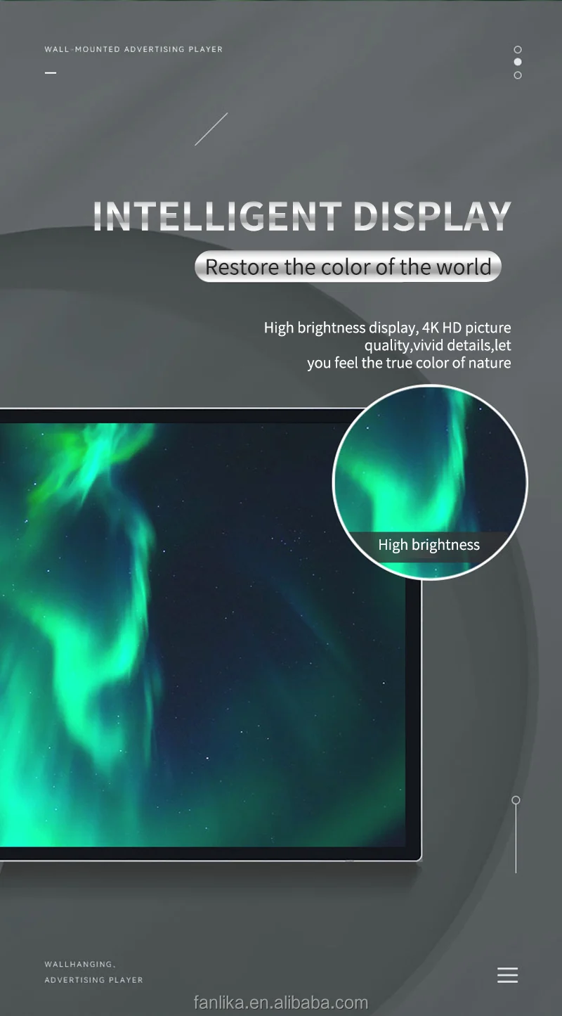 Wall Hanging Advertising Machine,Hd Lcd Screen,Network Intelligent ...