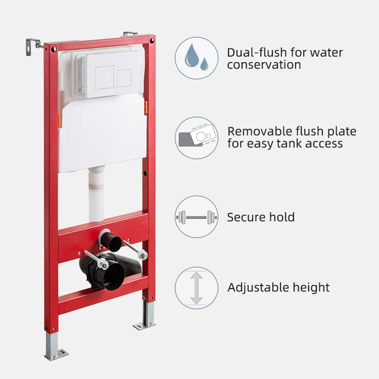 Sanitary Ware Bathroom Wall Hung Toilet tank Cover Flushing Concealed ...