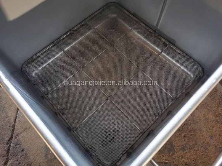 304 Stainless Steel Food Trolley 200l Meat Eurobin Food Skip Cart 100l ...