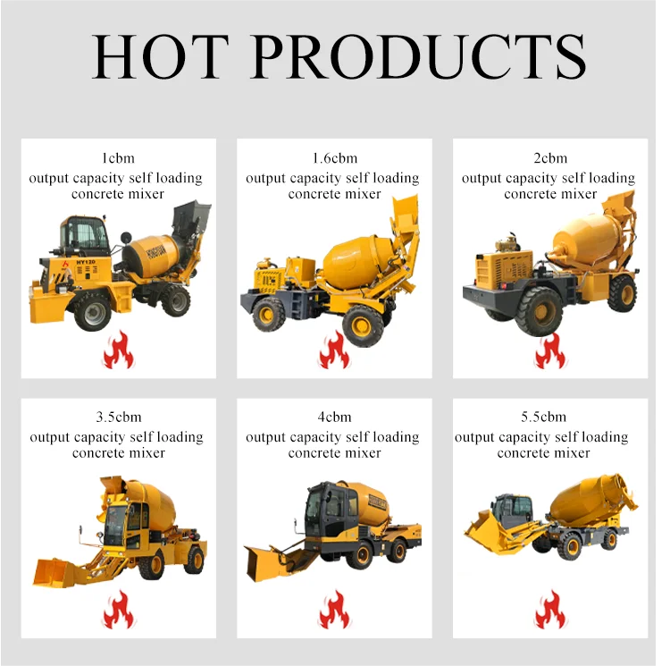 High Efficiency Self-Loading Concrete Mixer - 1m³ Output