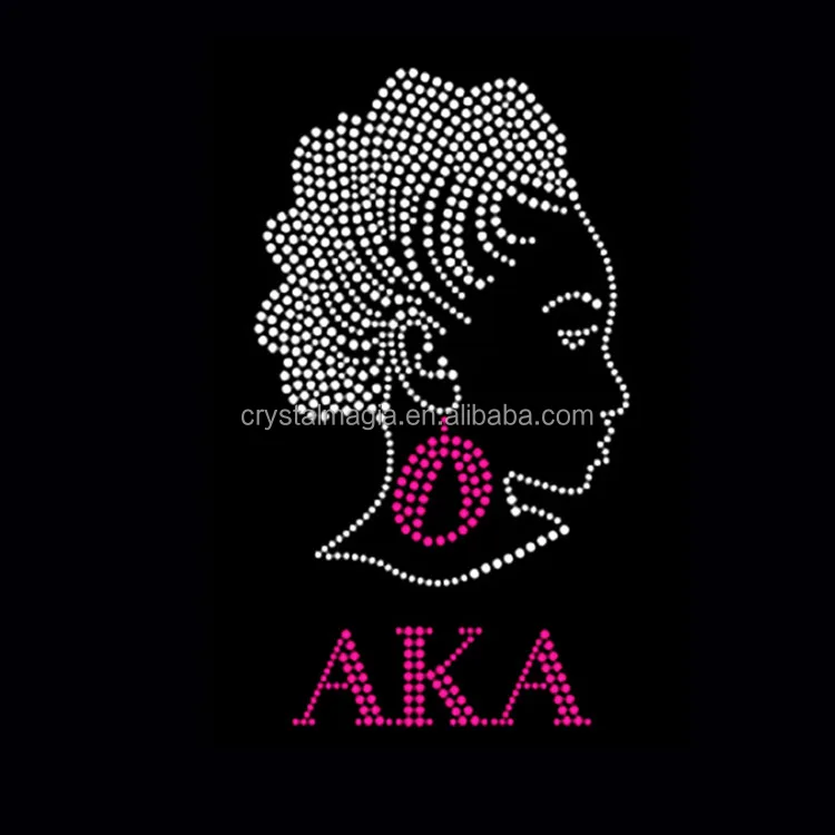 Sparkle Delta Sigma Theta Motif Logo Iron on Rhinestones Transfer for ...