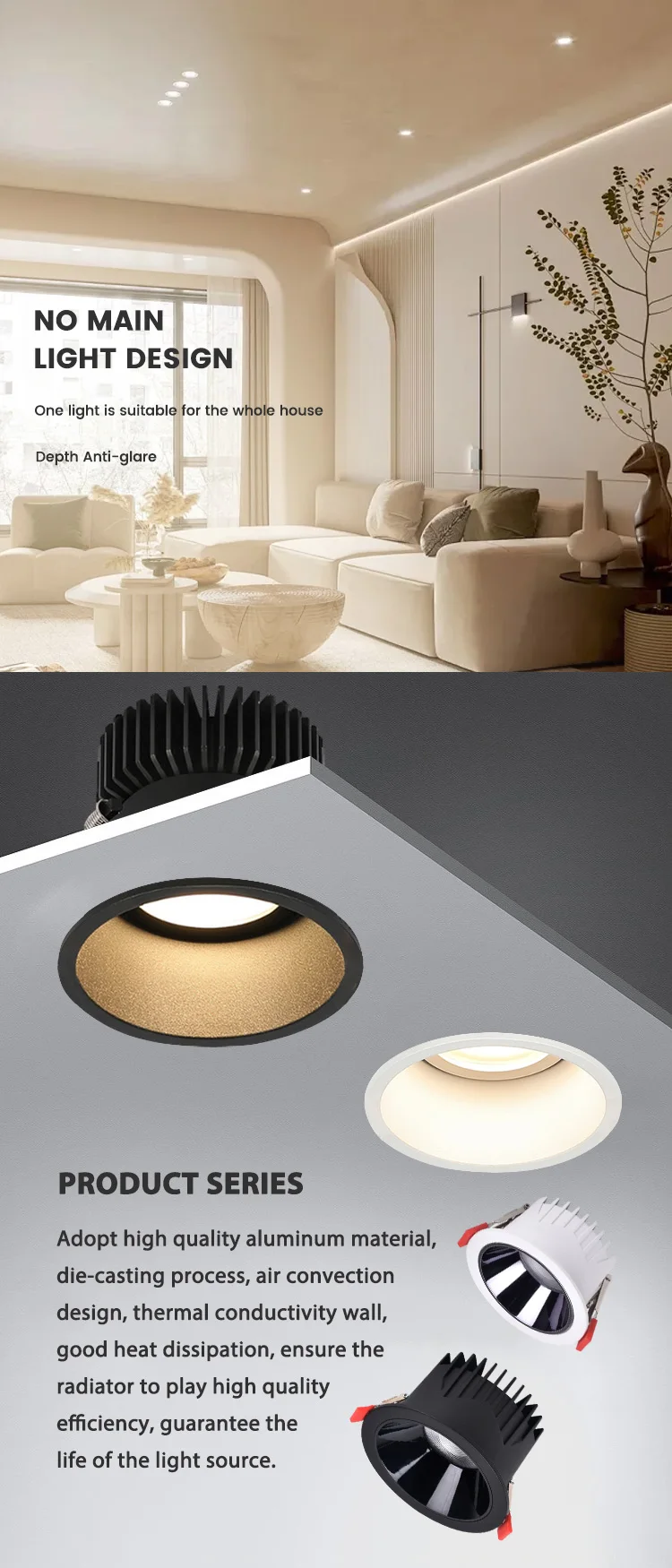 Modern Recessed Mounted Lighting Fixture Led Downlight For Hotel ...