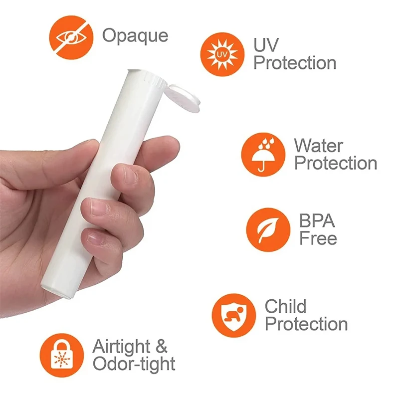 Wholesale Cr Child Resistant Plastic Pop Top Tube 109mm 116mm 90mm Tube ...