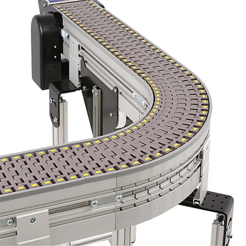 Modular Plastic Chain Carbon Steel Conveyors For Manufacturing Plant ...