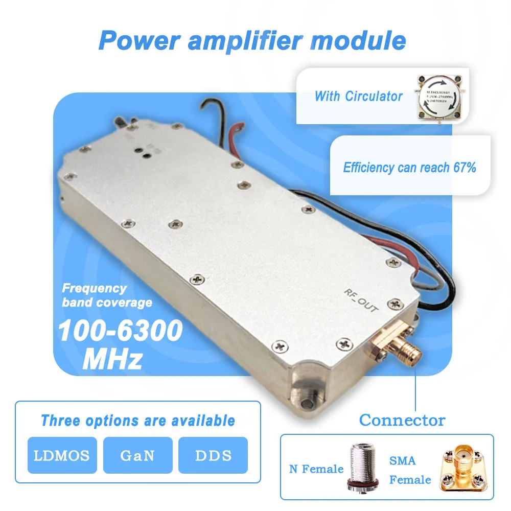 Gan Circulator Power Amplifier Module Rf Frequencies 1100-1300mhz 1300 ...