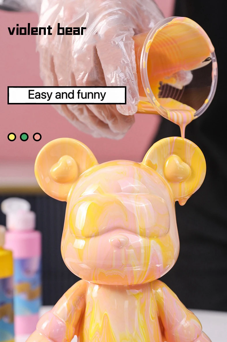 Resin Material White Embryos Vinyl Fluid Bear Sculpture Kit DIY Body ...