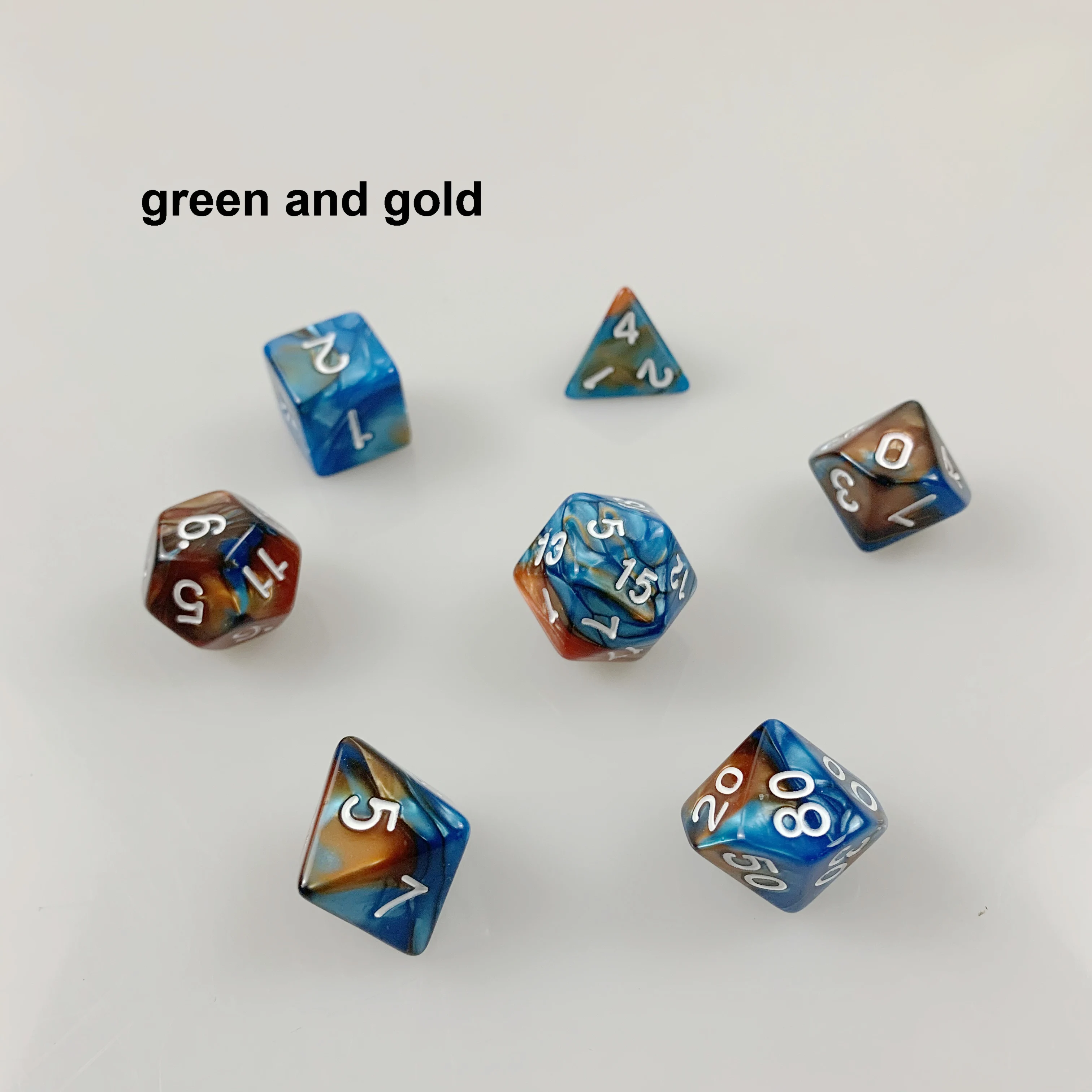 Custom Polyhedral Dice Sets for DND RPG - Double Colors