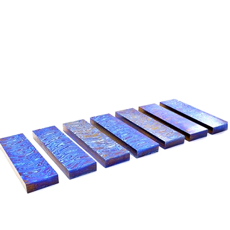 Timascus Mokuti Material GR5 Titanium Damascus Rod