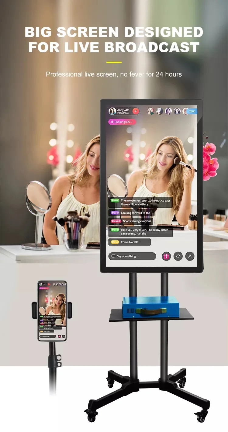 21.5 32 40 43 Inch Advertising Displays Vertical Smart Streaming Stand ...